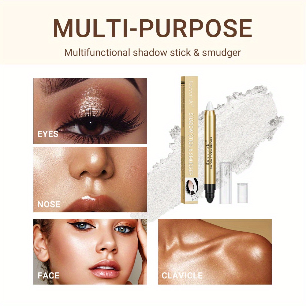 6 Colors Eyeshadow Stick Sponge Brush Head Highlighting - Temu