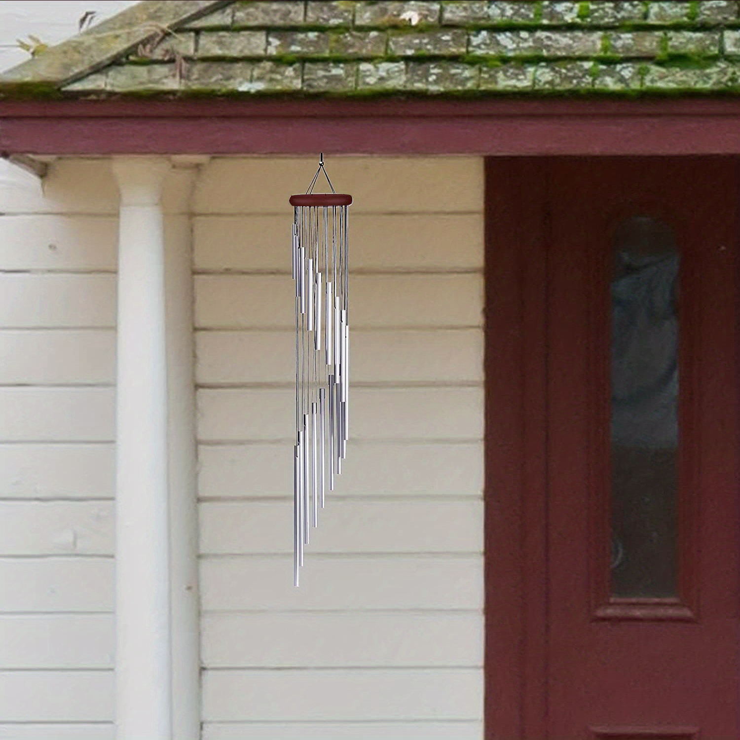 Wind Chimes 12 Silvery Aluminum Alloy Tubes Hook Suncatchers - Temu