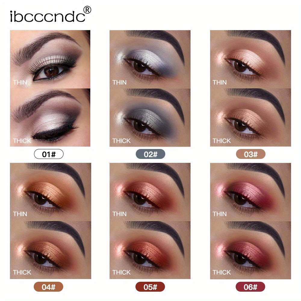 6 Colors Eyeshadow Stick Sponge Brush Head Highlighting - Temu