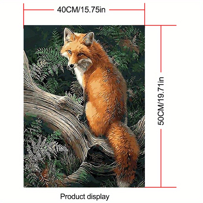 1pc DIY 手作りデジタル油絵 キツネ 減圧パズル ぬりえ油絵 家の装飾用 フレームなし - Temu Japan
