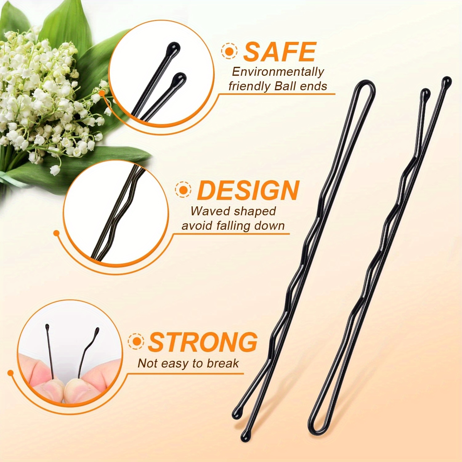 Black Basic Bobby Pin Hair Clip Simple Bangs Small Hair Clip - Temu