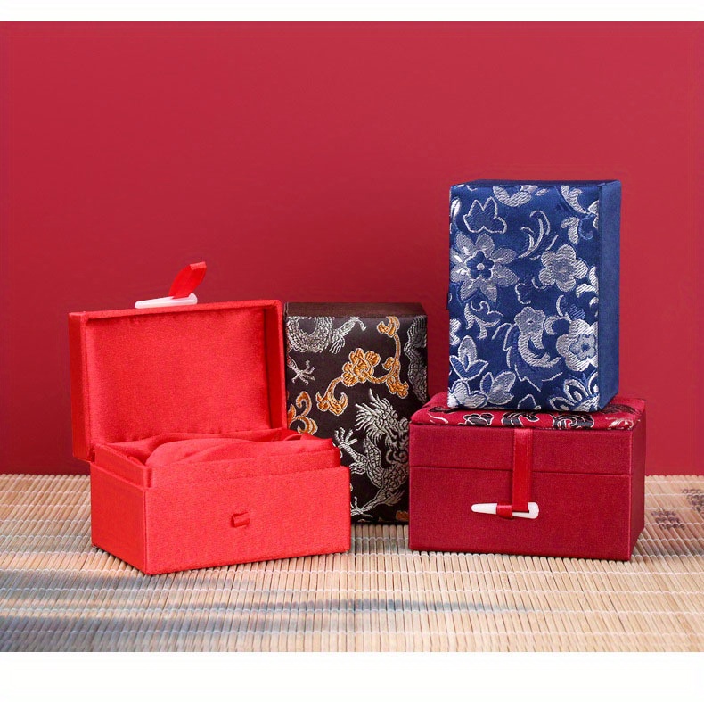 Vintage Brocade Box Jewelry Box Pendants Package Box Small - Temu Ireland