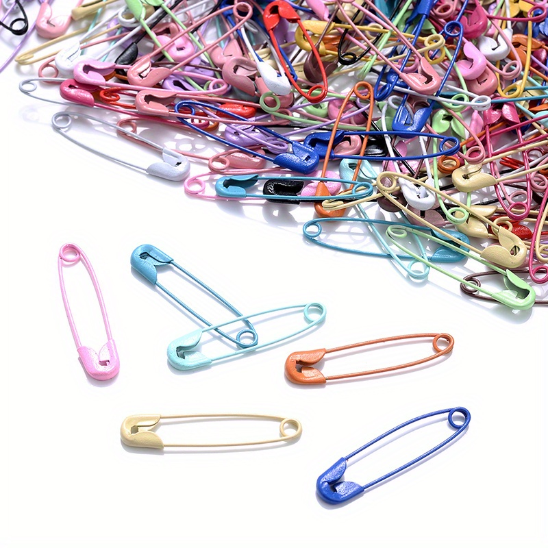 120pcs new 19mm colored safety pins box portable clothing decorative ...