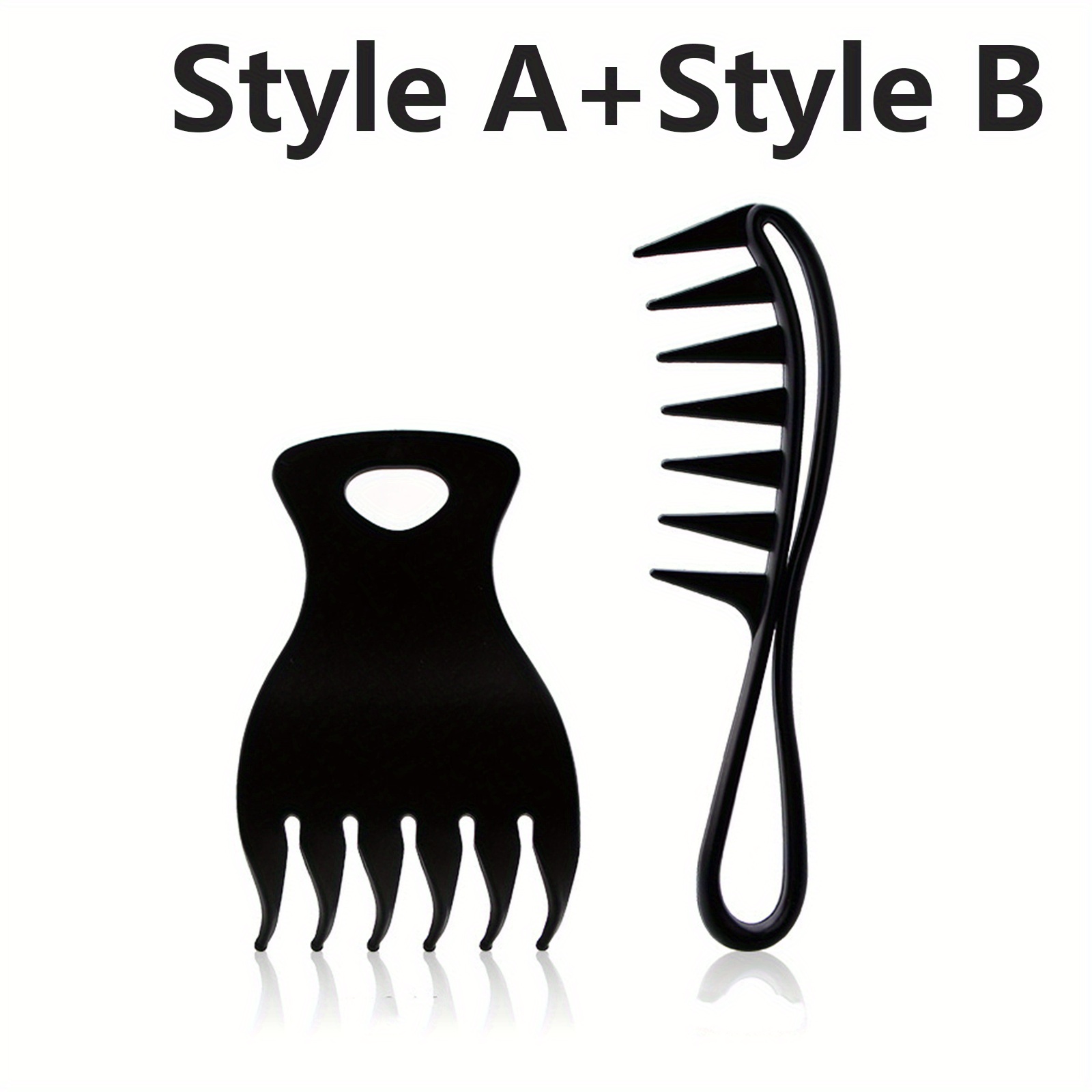 Men's Hair Styling Comb Portable Oil Head Wide Tooth Comb Hair Styling ...