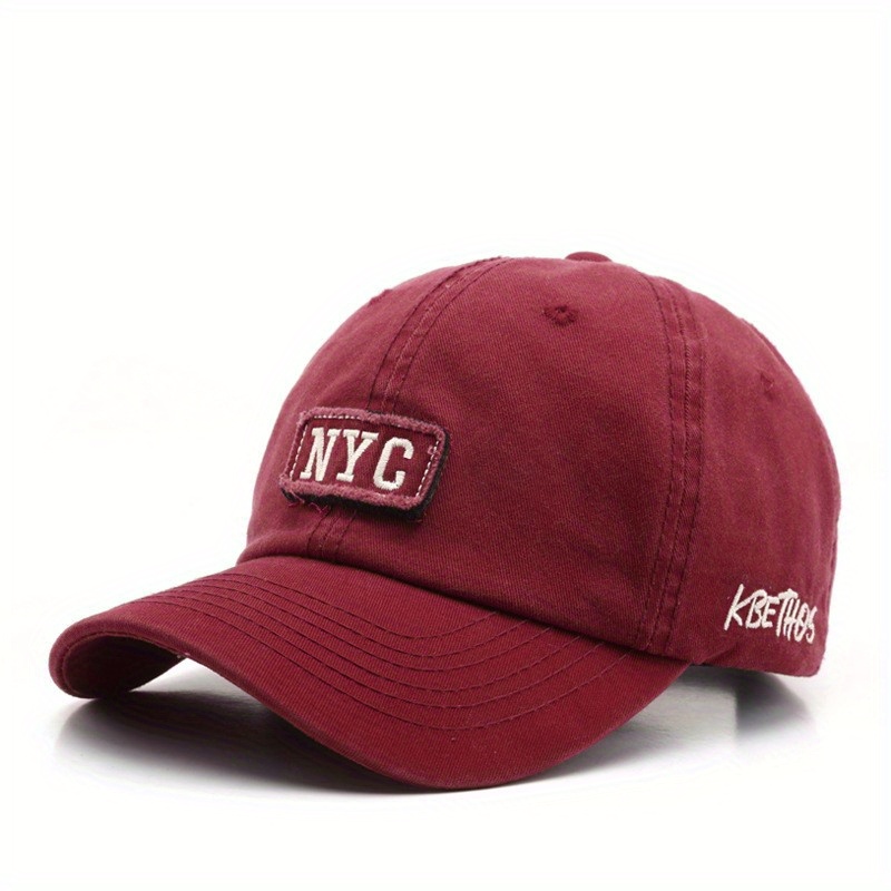 unisex retro letter patch washed baseball cap outdoor sports - Temu New Zealand