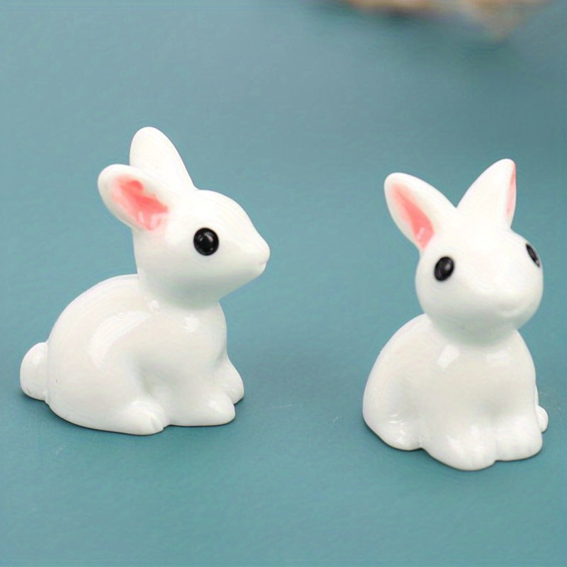 Easter Decoration Miniature Hare Figurine Resin Craft Mini - Temu
