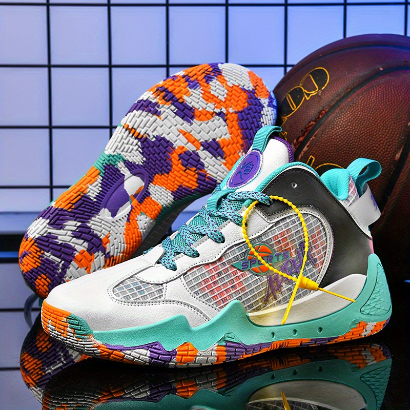 Breathable High Top Basketball Shoes Men Lightweight Shock - Temu ...