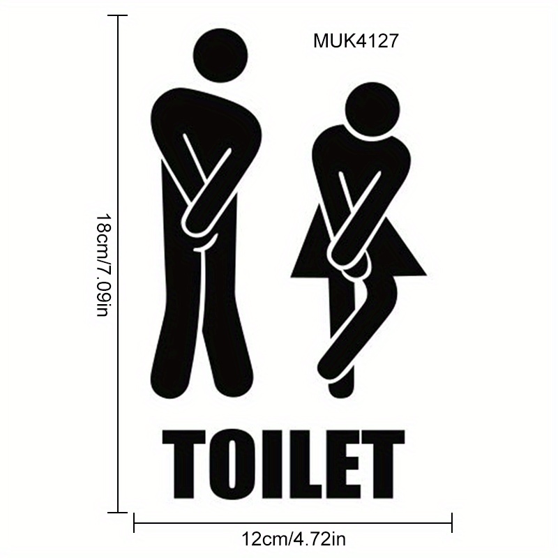 Vinyl Sticker Funny Toilet Entrance Sign Decal Bathroom Door Temu Australia
