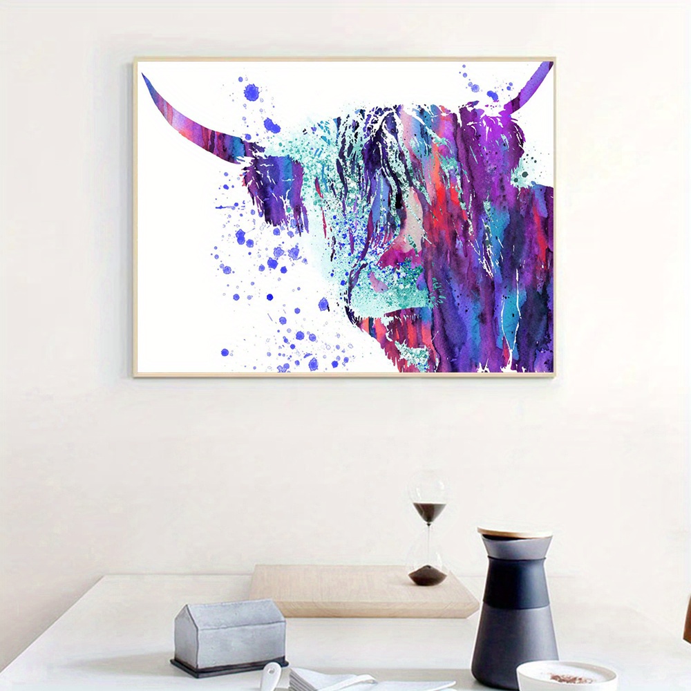 Highland Abstract Canvas Painting Posters Prints - Temu United Kingdom