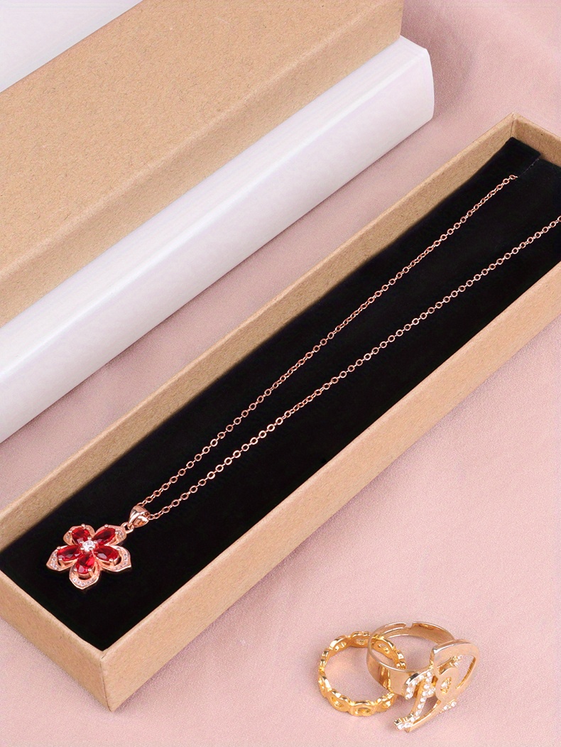 Paper Jewelry Storage Box Minimalist Black Jewelry Organizer - Temu ...