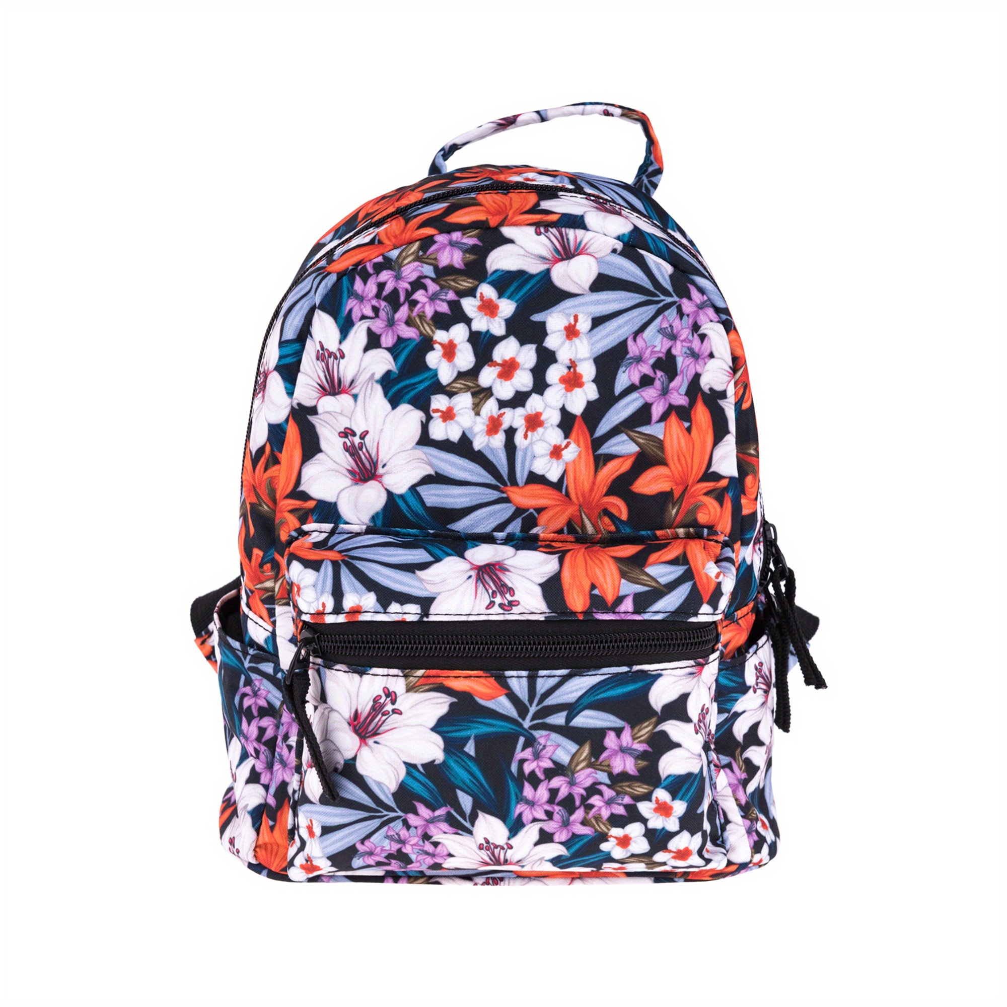 Mini Floral Pattern Backpack Lightweight Travel School Bag Fashion ...