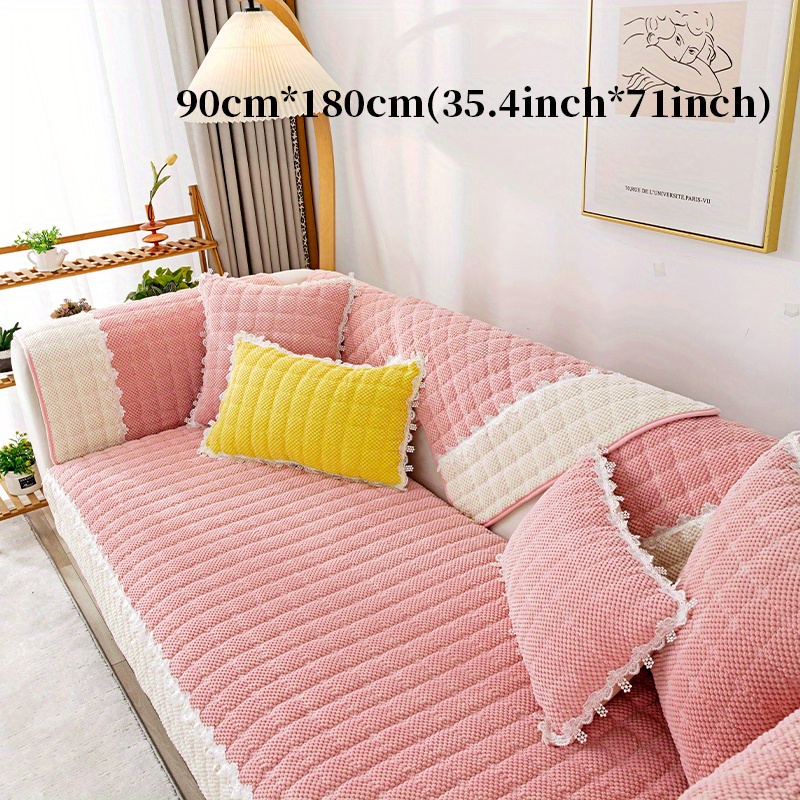 Corduroy Couch Cover Pastoral Non slip Sofa Slipcover - Temu Australia