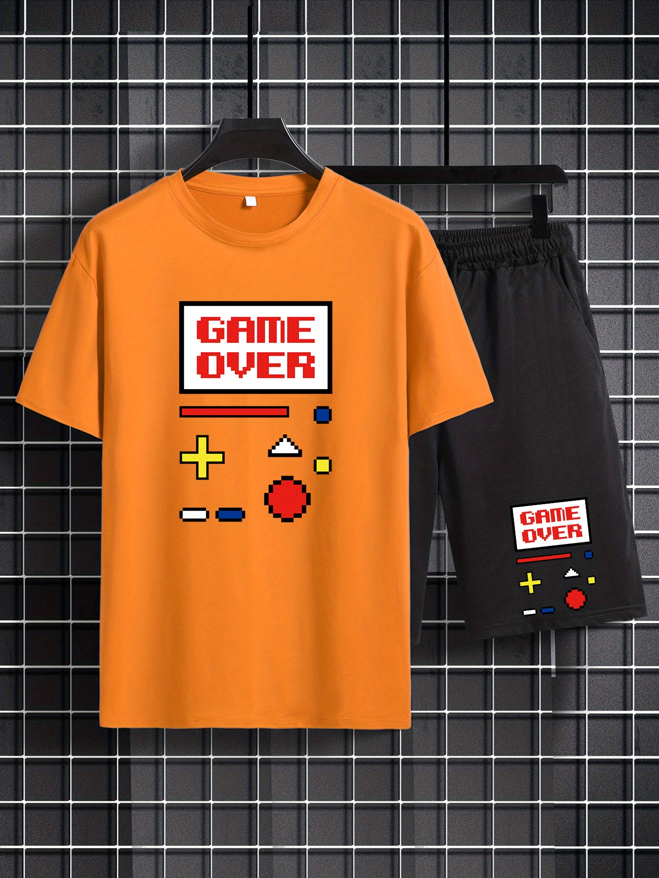 Men's Casual Game Element Graphic Print Comfortable Crew - Temu United ...