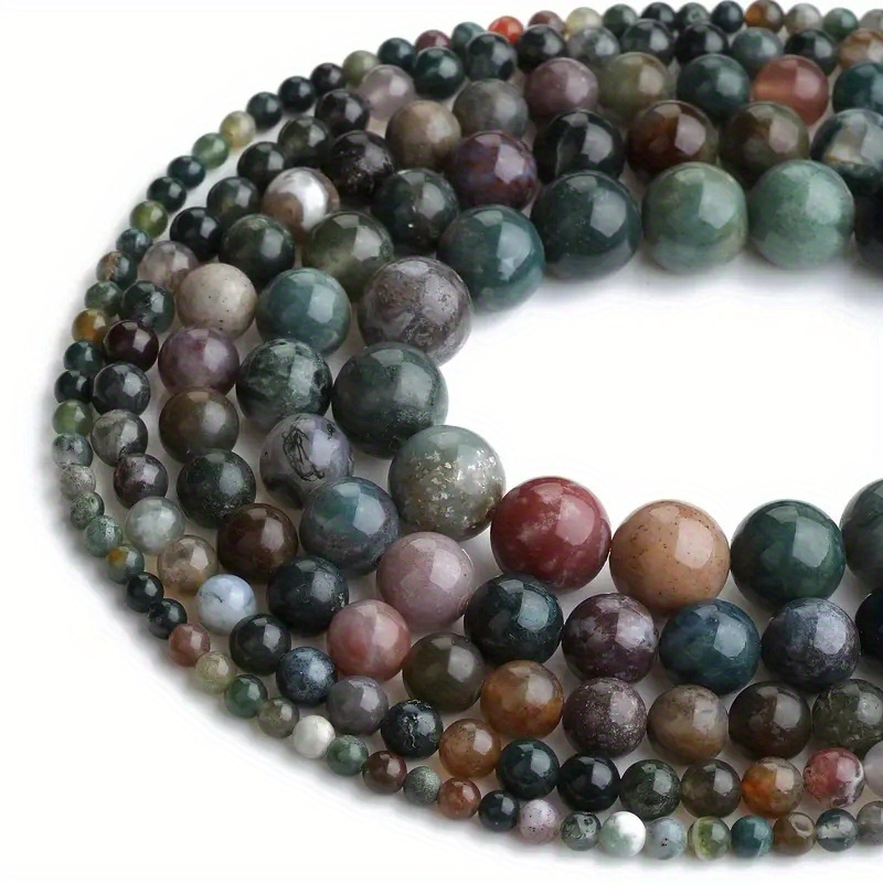 Natural India Agate Artificial Gemstones Loose Beads Round - Temu Australia