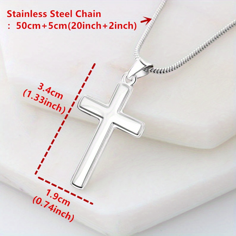 Text Gift Card Black Gift Box Packaging Cross Necklace Dad - Temu