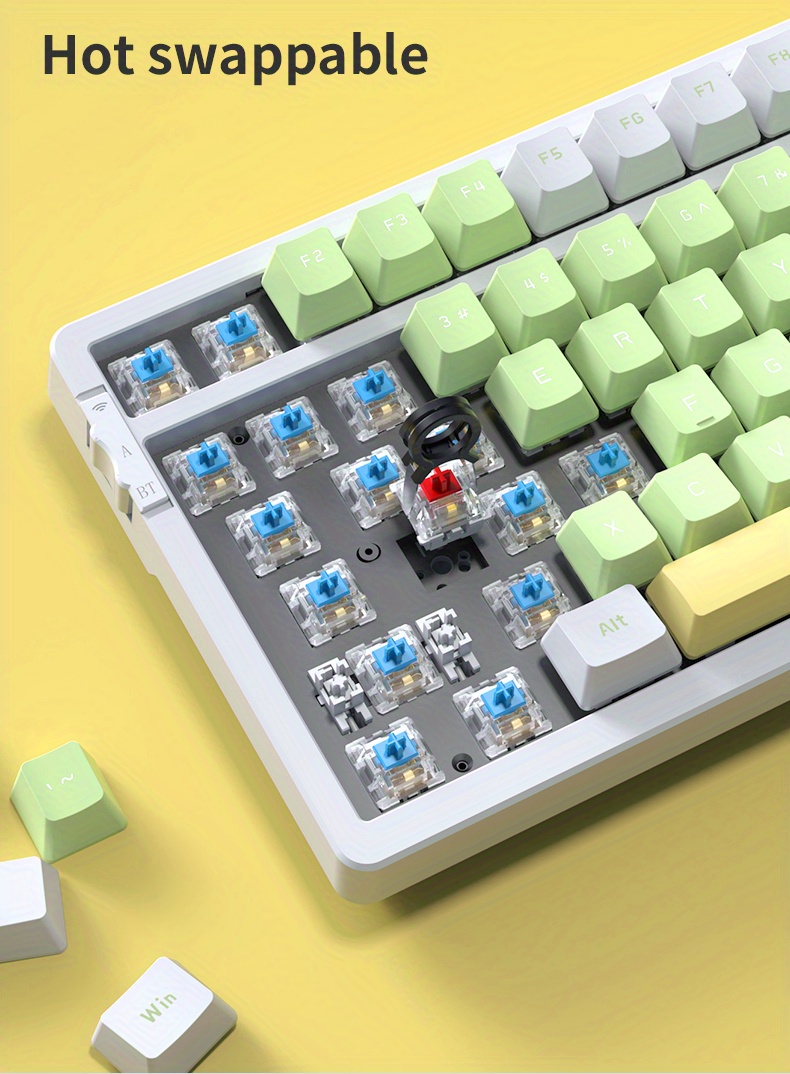 Ak992 Mechanical Keyboard Three mode Hot swappable - Temu Italy