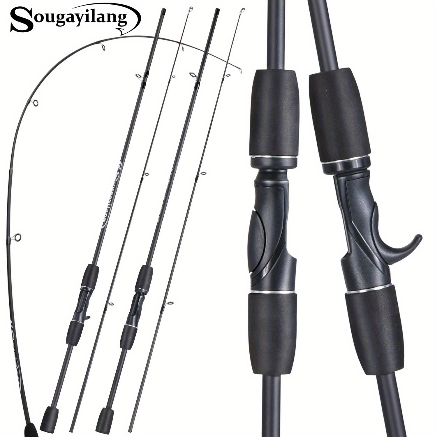 Sougayilang 2 Sections Fishing Rod Casting Spinning Fishing - Temu