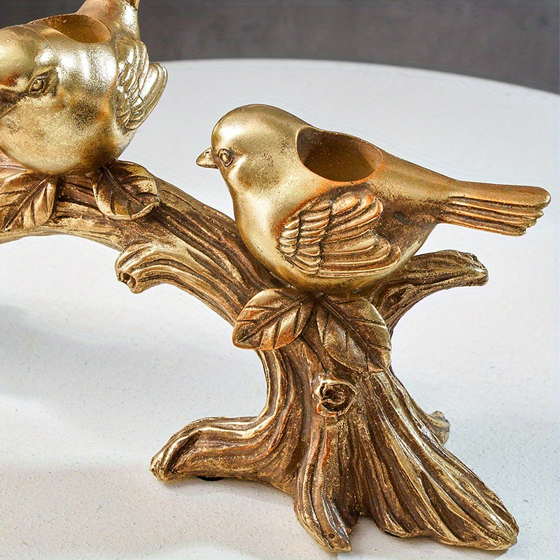 Modern European Style Three Birds Resin Candle Holder For Home ...