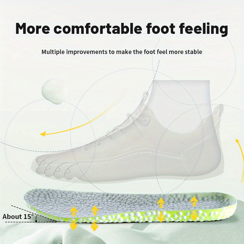 Lightweight Comfortable Men's Women's Sports Insoles Shock - Temu ...