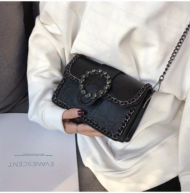 Vintage Shoulder Bag Chain Decor Flap - Temu Netherlands