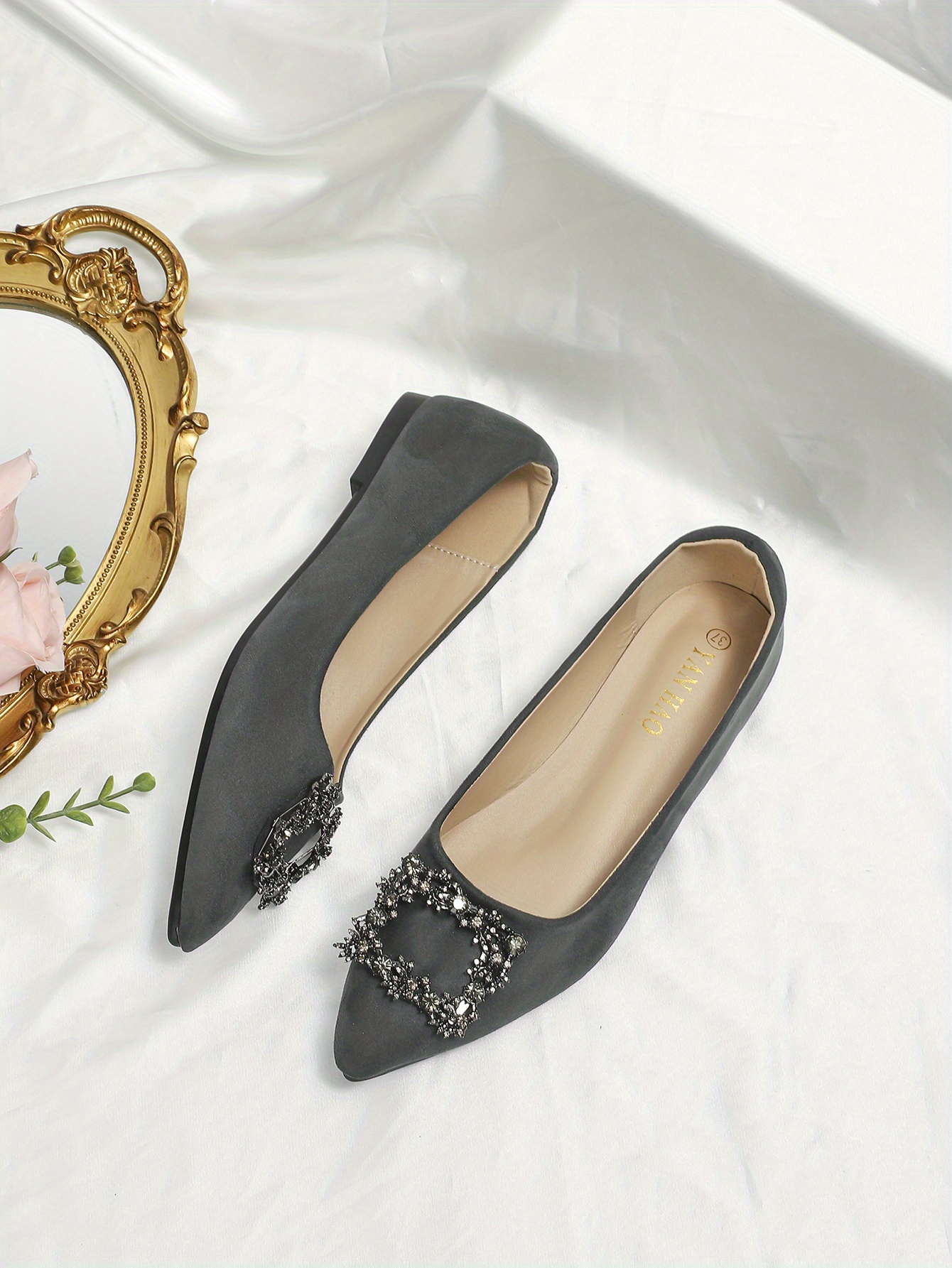 Women's Ballet Flats Comfy Pointed Toe Soft Sole - Temu