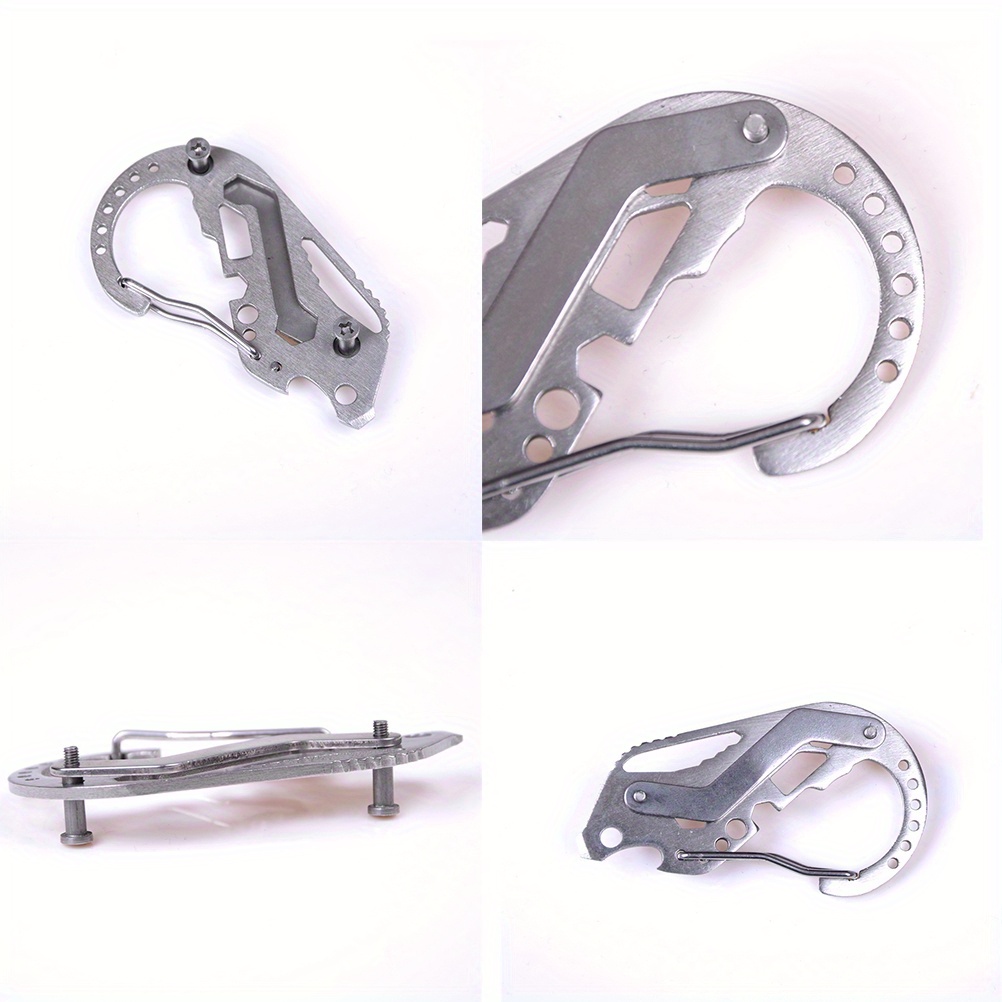 Multitool Key Holder Pocket Tools Key Keychain Carabiner Stainless Steel Bottle Opener Wrench ...