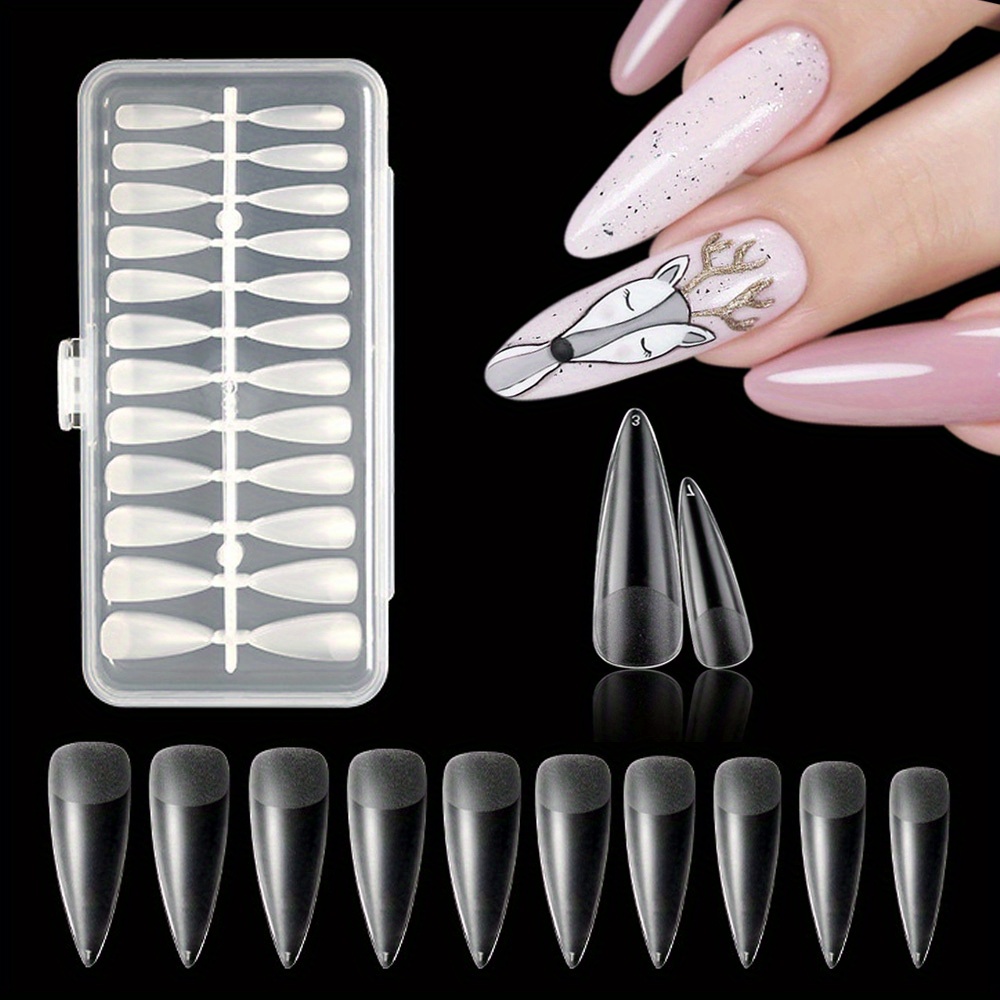 Coffin Nail Tips Ballet Frosted False Nails Nail Art Salons - Temu Ireland