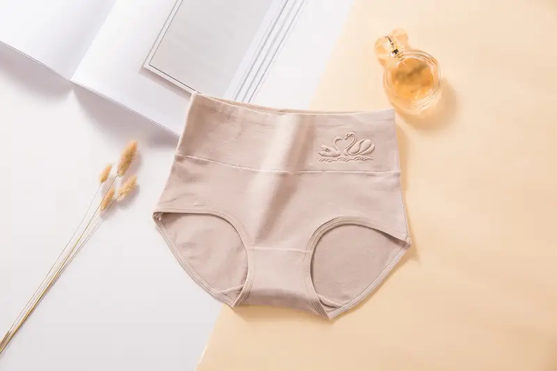Swan Pattern Briefs Comfy Simple High Waist Intimates Temu