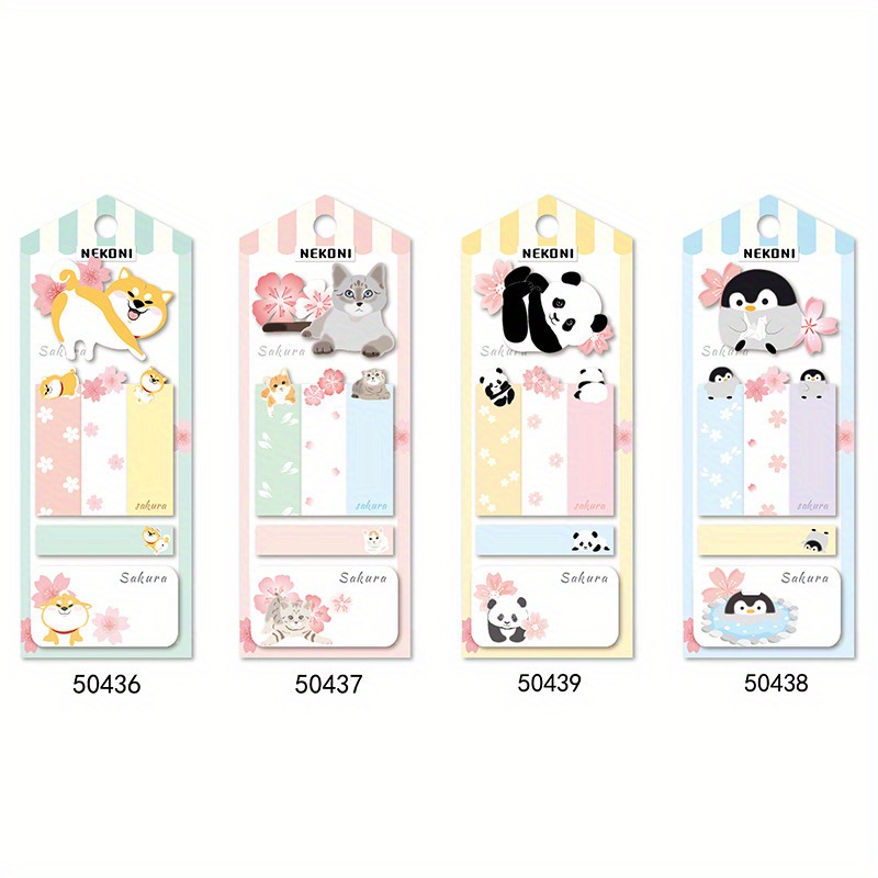 Pattern Index Tabs Page Markers Cute Penguin Cat - Temu United Kingdom