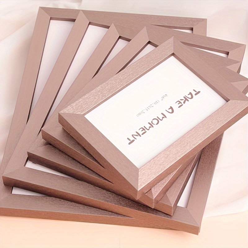 Rose Golden Solid Wood Photo Frame Desktop Pendulum Square - Temu Norway