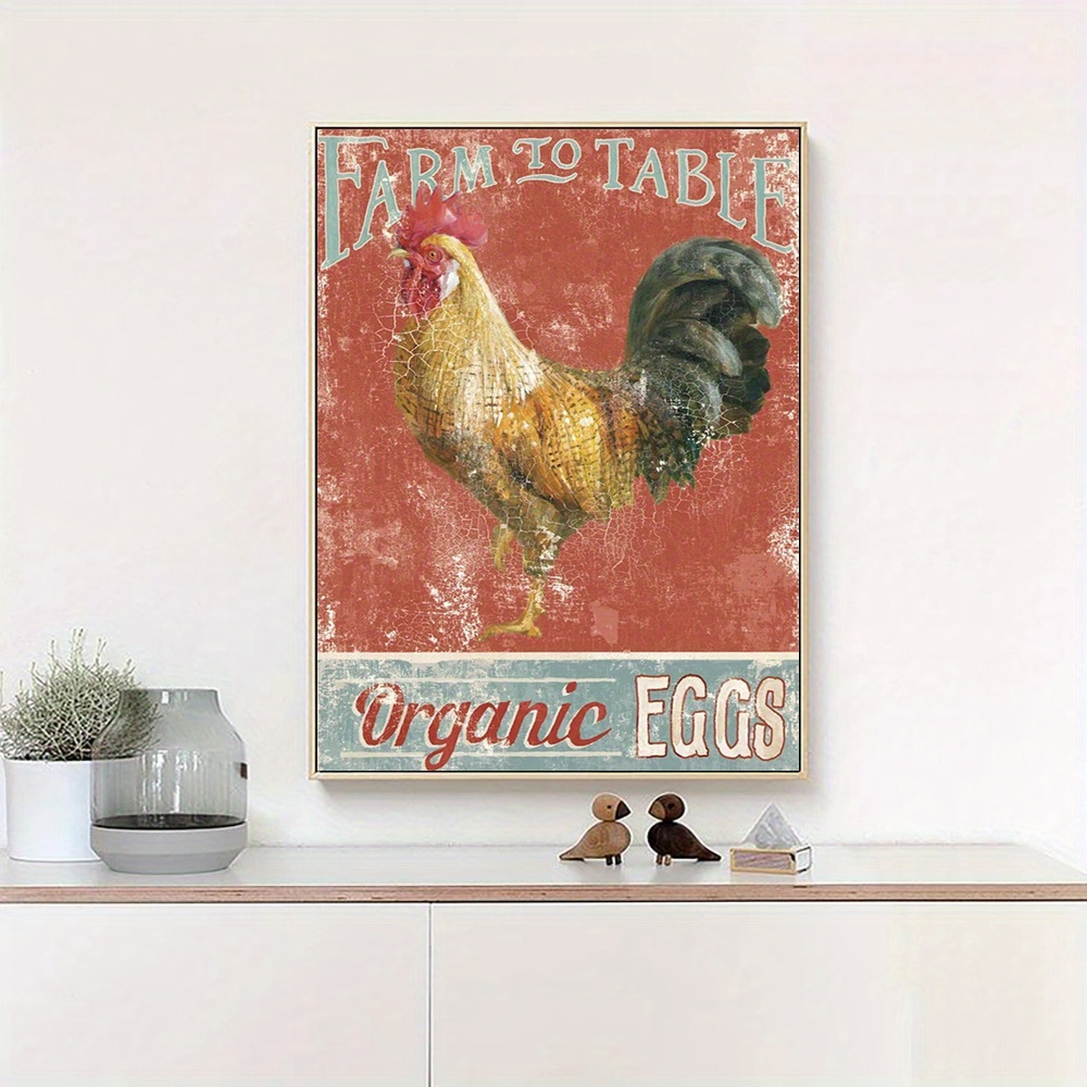 Farm Chicken Canvas Canvas Painting Prints Posters - Temu New Zealand