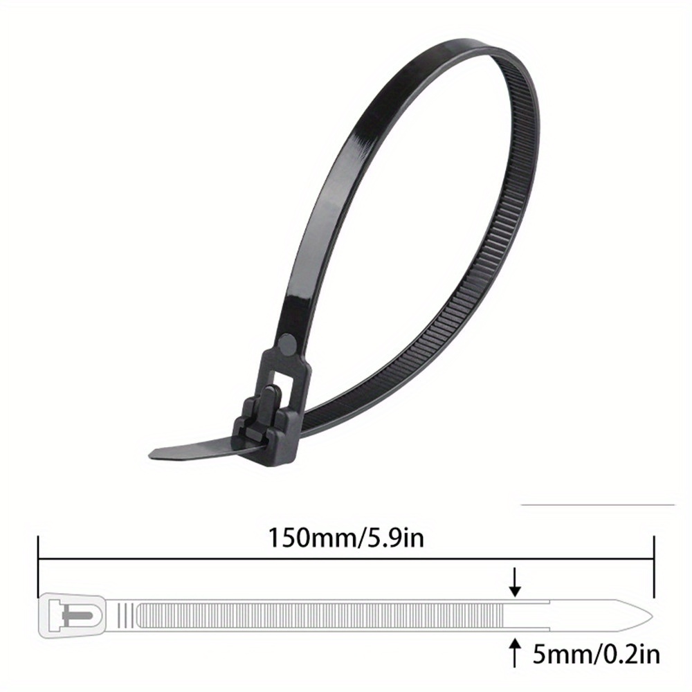 Nylon Reusable Cable Zip Ties Releasable Fixed Binding Color - Temu