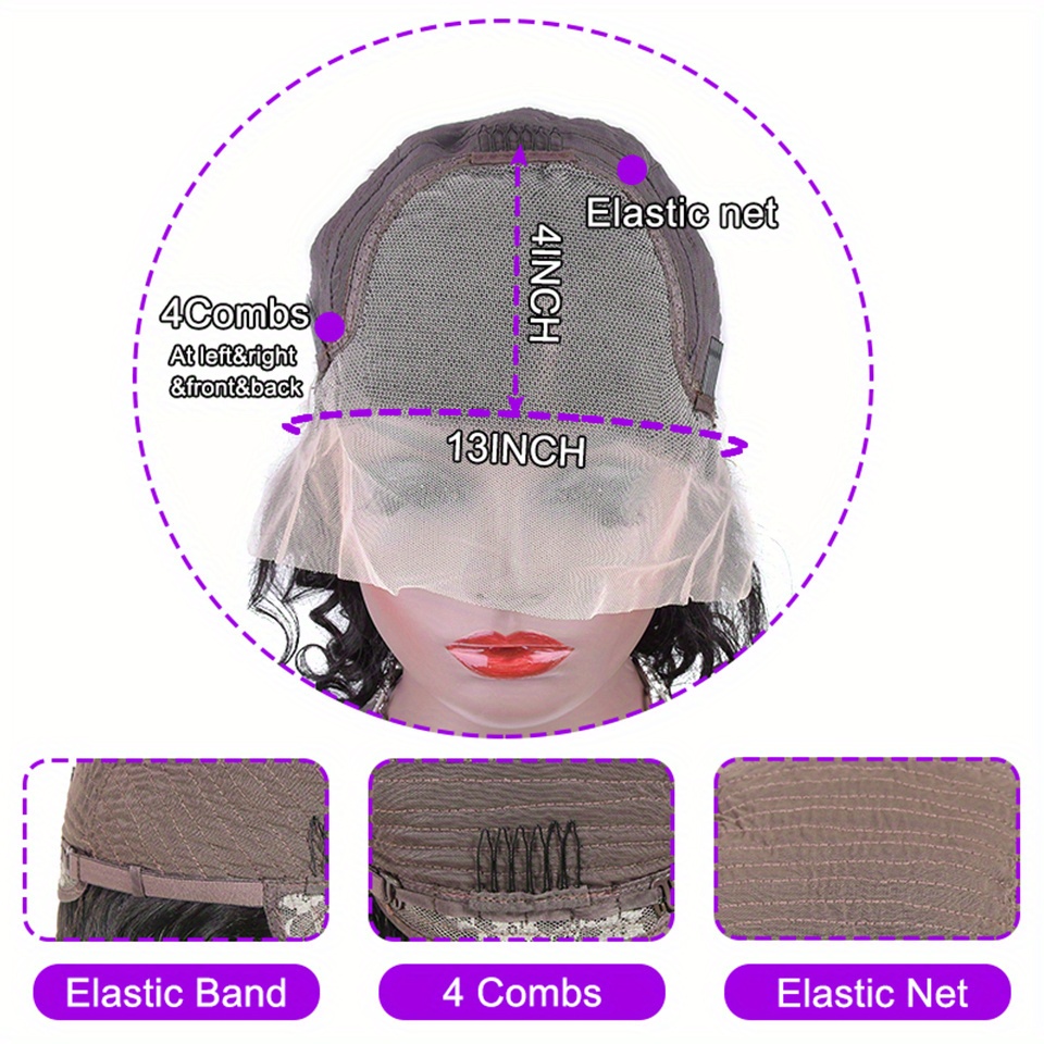 13x4 Transparent Body Wave Lace Front Human Hair Wigs Women - Temu New ...