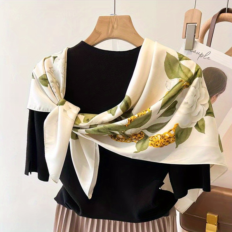 print shawl classic silk square - Temu New Zealand