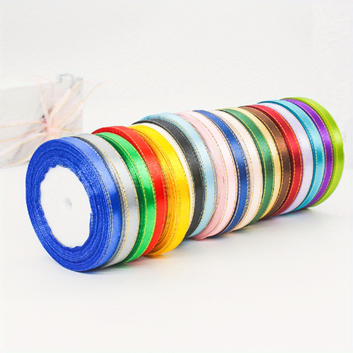 Colorful Satin Fabric Ribbons Gift Wrapping Crafting - Temu Canada