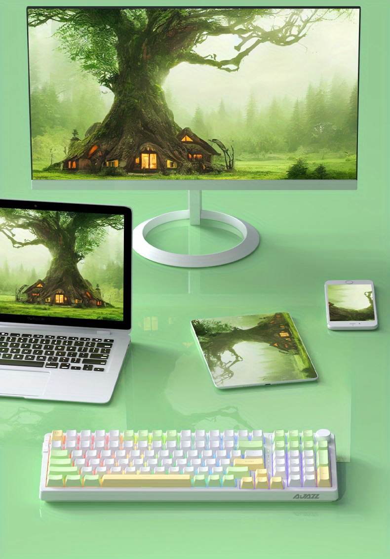 Ak992 Mechanical Keyboard Three mode Hot swappable - Temu Italy