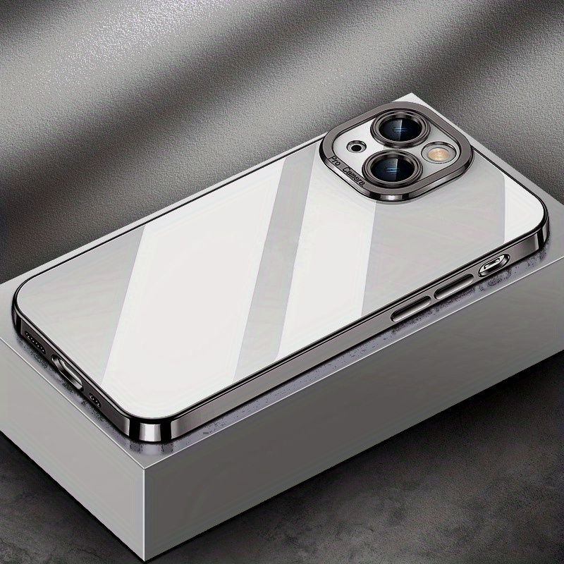 Simple Straight Edge Electroplating Mobile Phone Case - Temu Australia