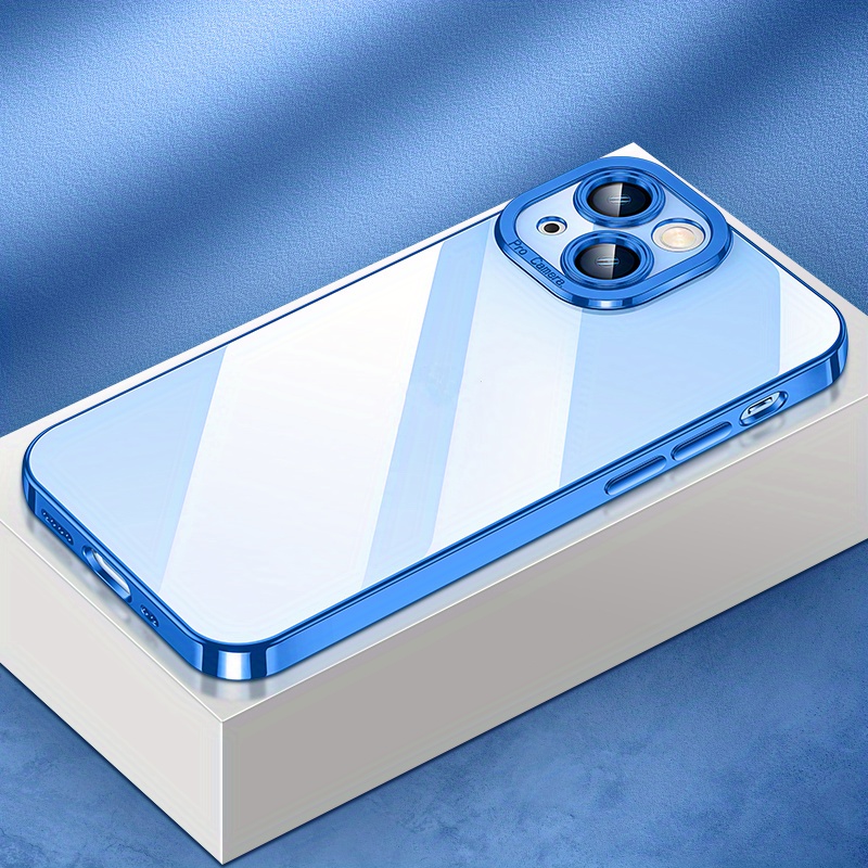 Simple Straight Edge Electroplating Mobile Phone Case - Temu United Kingdom