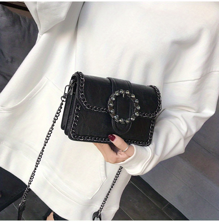 Vintage Shoulder Bag Chain Decor Flap - Temu United