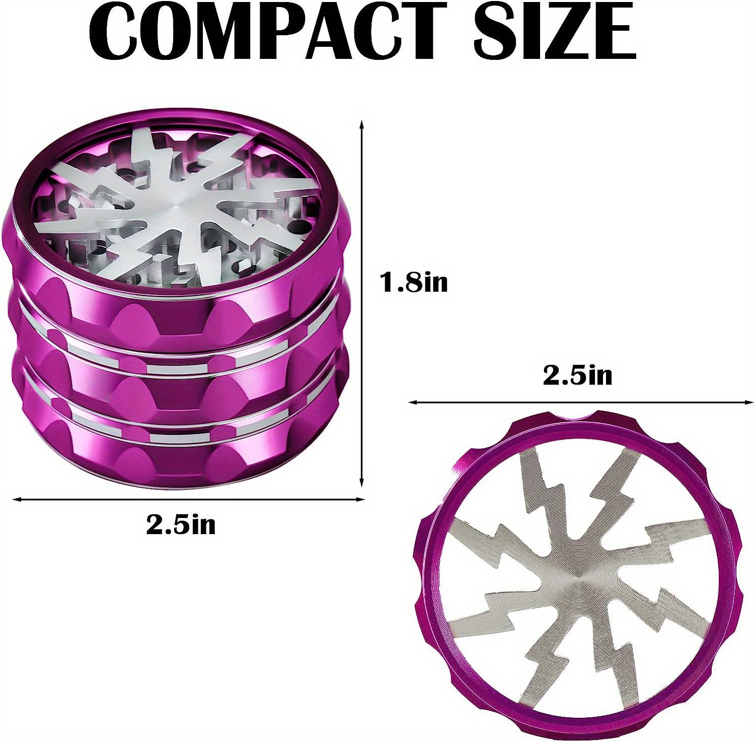 Hand Crank Aluminium Grinder Clear Top Black Green Best Gift - Temu