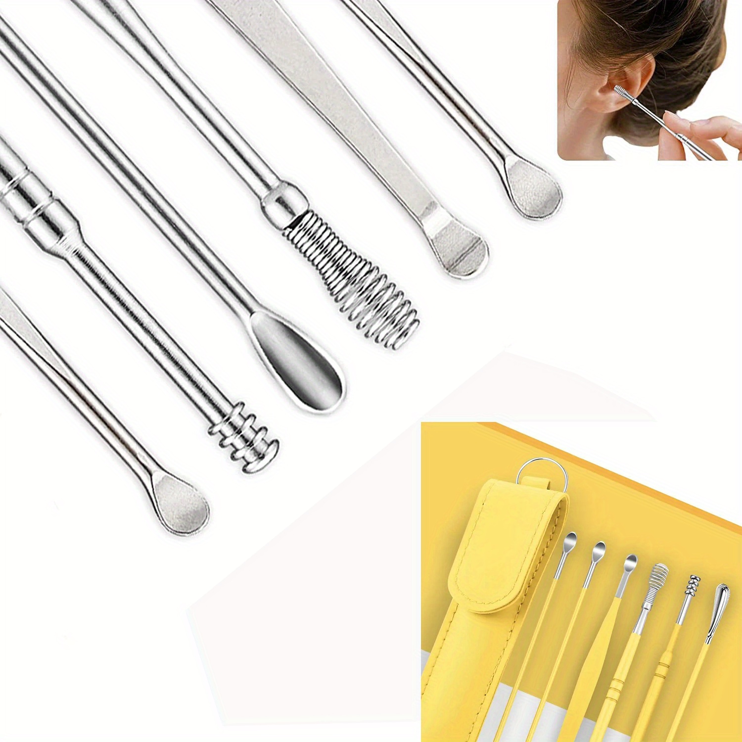 Ear Wax Removal Kit Spring Earwax Cleaner Tool Set Spiral - Temu Australia