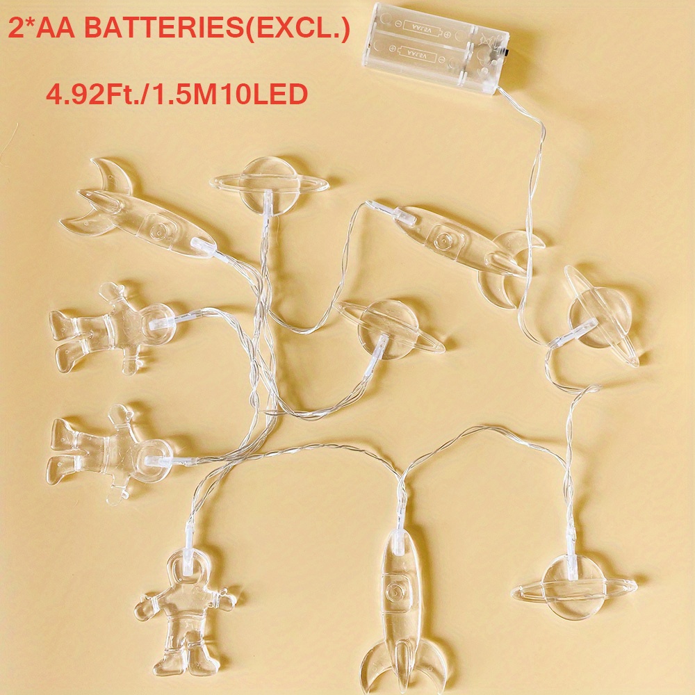 10 Led String Lights Astronaut Spaceship Rocket Pendants - Temu United ...