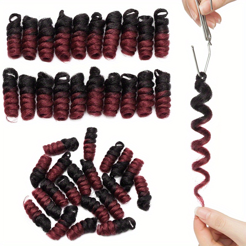 20 Roots Set Afro Jamaican Bounce Curly Short Spring Twist Braids Hair ...