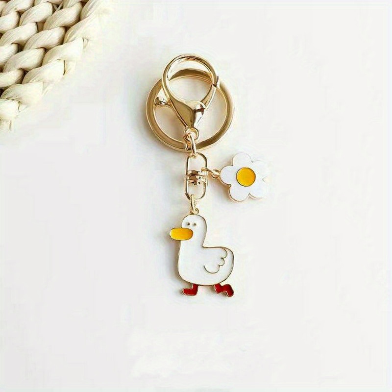 Cartoon Keychain Cute Animal Metal Key Ring - Temu Canada
