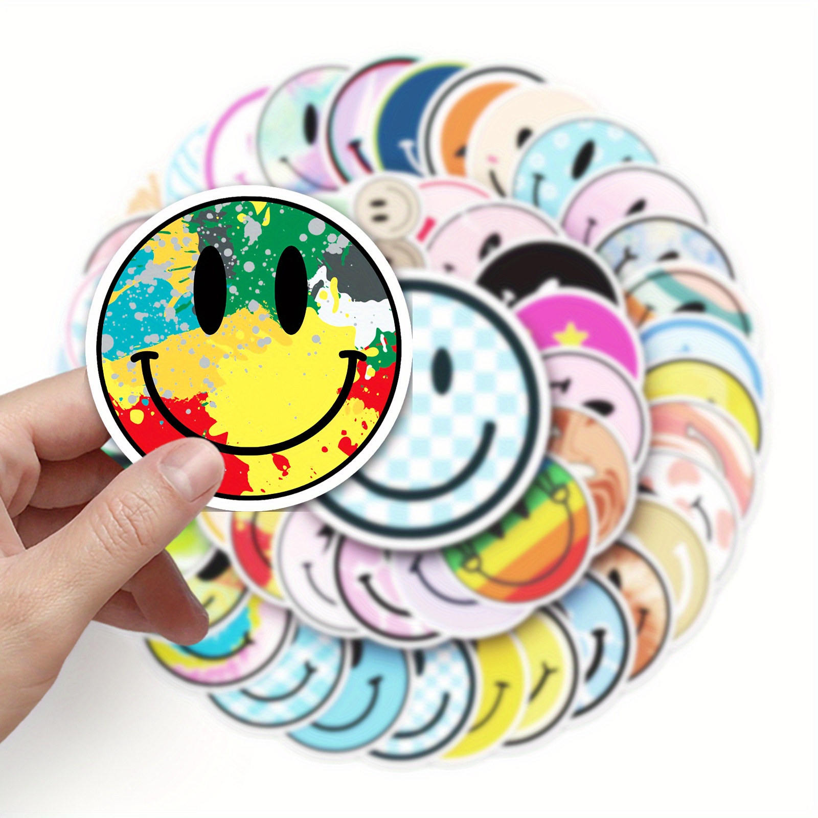 50pcs Smile Cartoon Phone Case Laptop Helmet Skateboard - Temu Australia