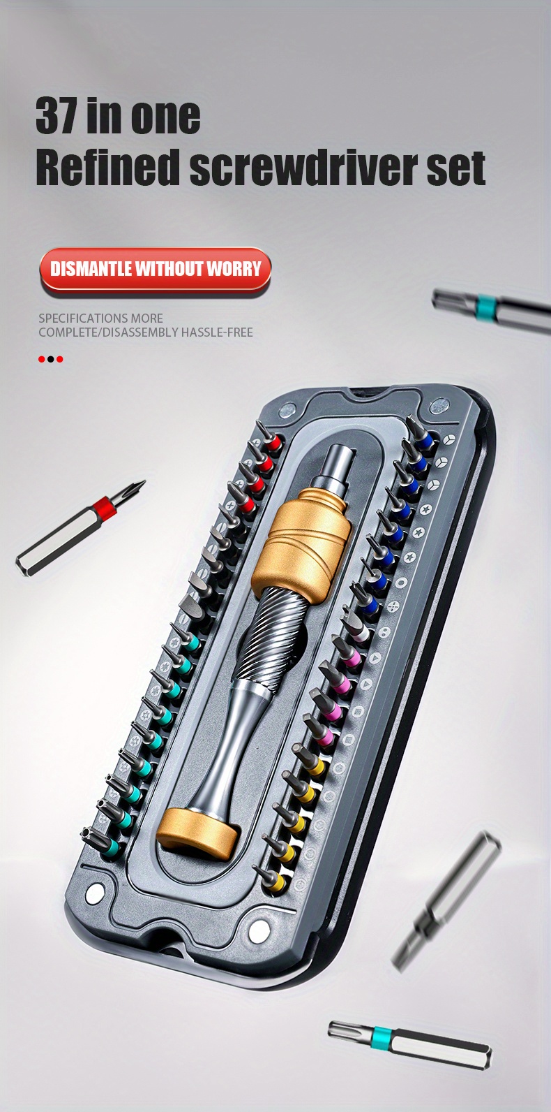 37 τμχ/σετ Κιτ κατσαβιδιών ακριβείας με μαγνητική λαβή - Temu Greece