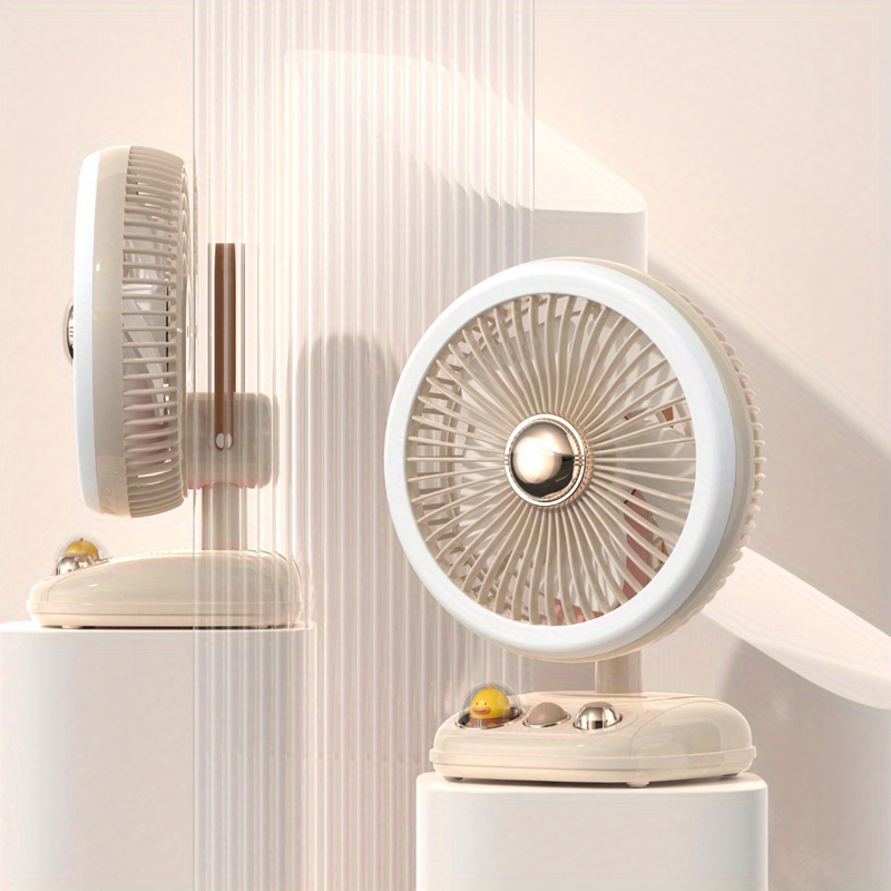Rechargeable Desk Fan Night Light Quiet Operation Stepless - Temu