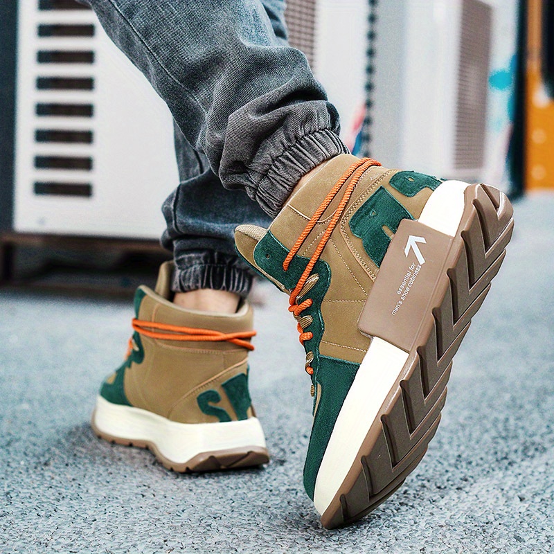 Mens Trendy High Top Mixed Color Laces Sneakers With Assorted Colors ...