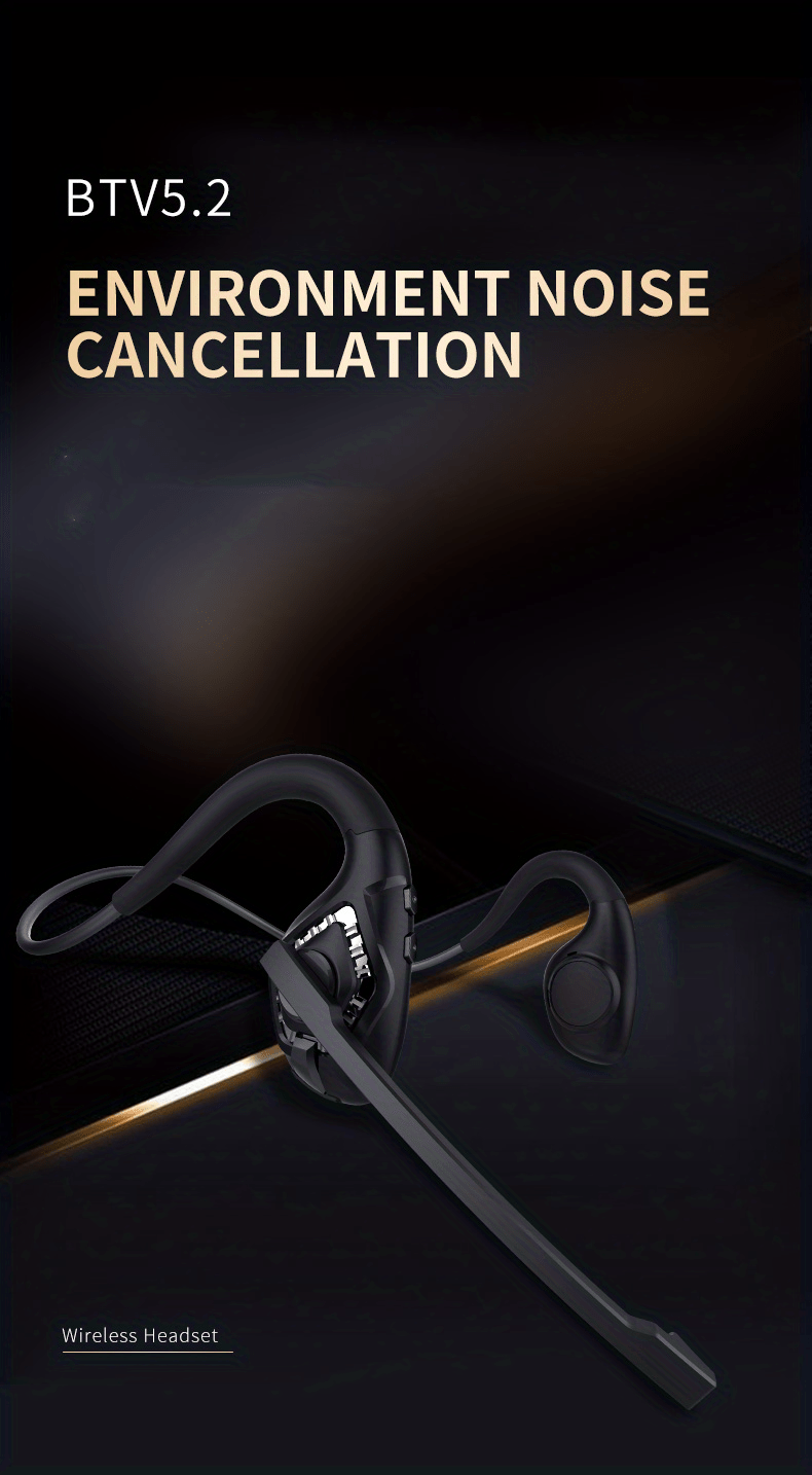 Wireless 5.3 Open Ear Headset Wireless Air Conduction Stereo - Temu ...