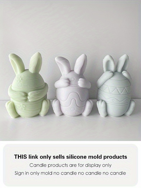 Easter Bunny Shaped Candle Silicone Mold Diy Covering - Temu Australia